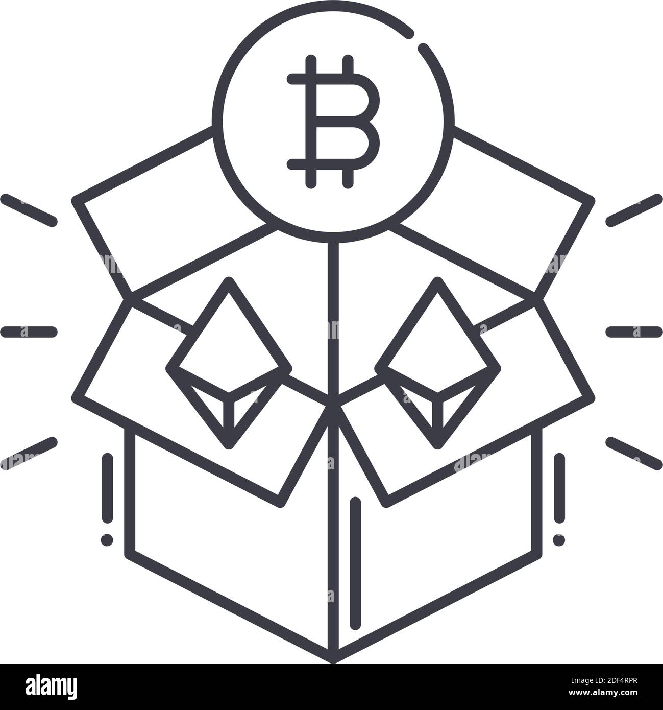 Money reward icon, linear isolated illustration, thin line vector, web ...