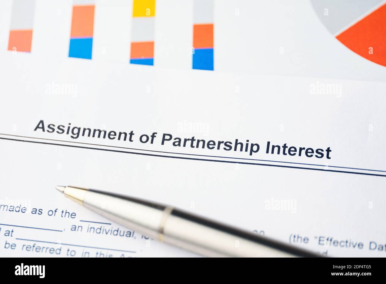 Legal document Assignment of Partnership Interest on paper Stock Photo ...