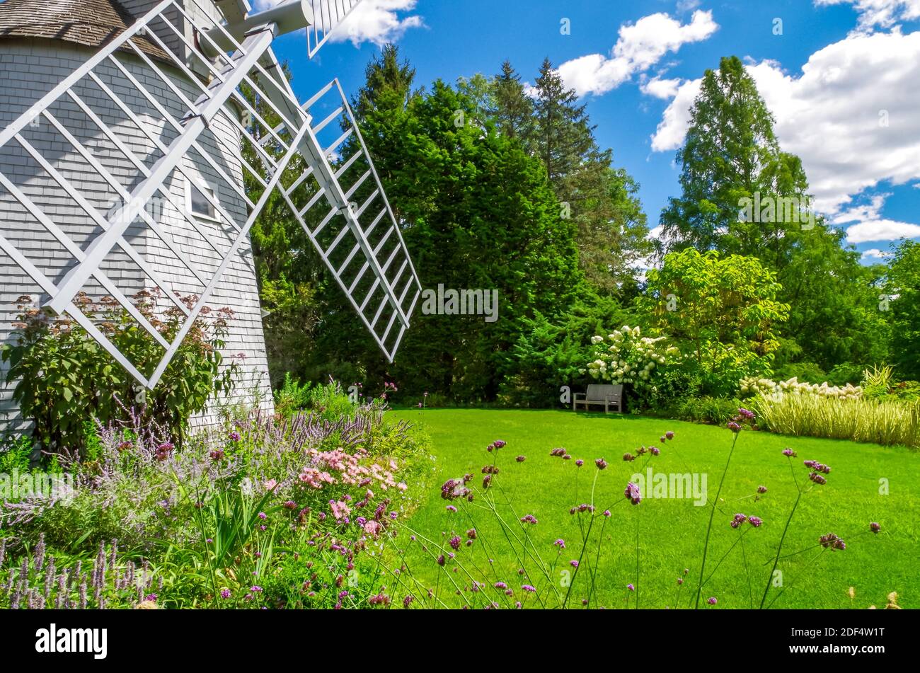 View of Windmill at Heritage Museums & Garden, Sandwich, MA Stock Photo ...