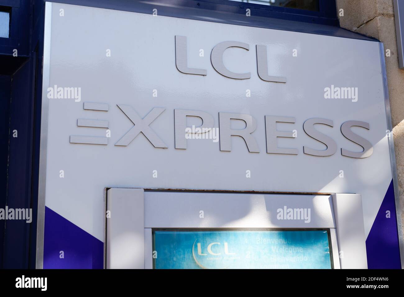 Bordeaux , Aquitaine France - 12 01 2020 : lcl express logo sign and ...