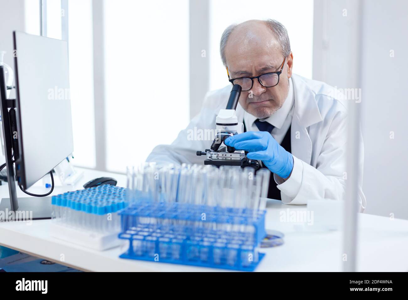 Scientist carrying out experiment hi-res stock photography and images ...