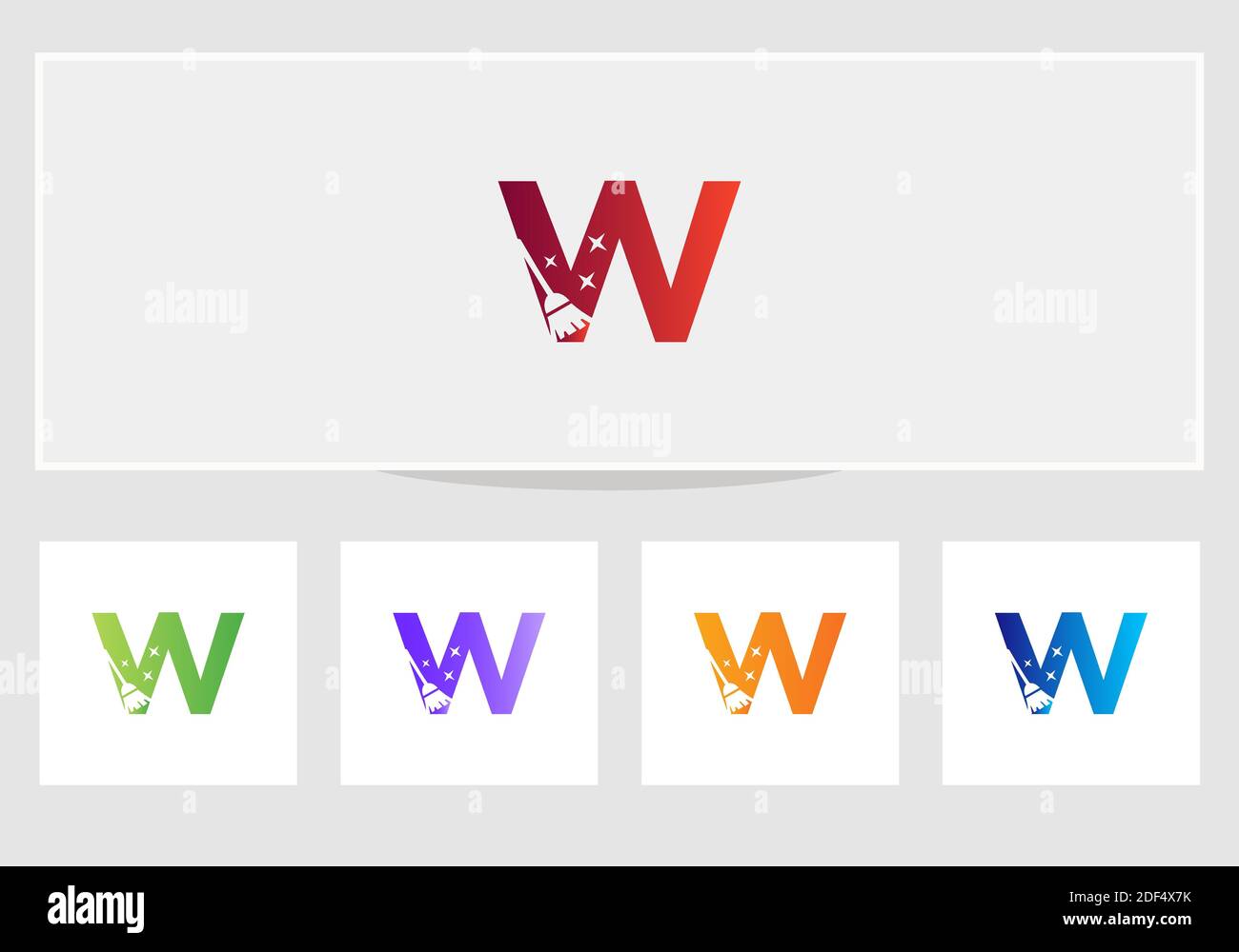 Cleaning Logo On Letter W. Letter W Cleaning And Maid Logo Vector ...