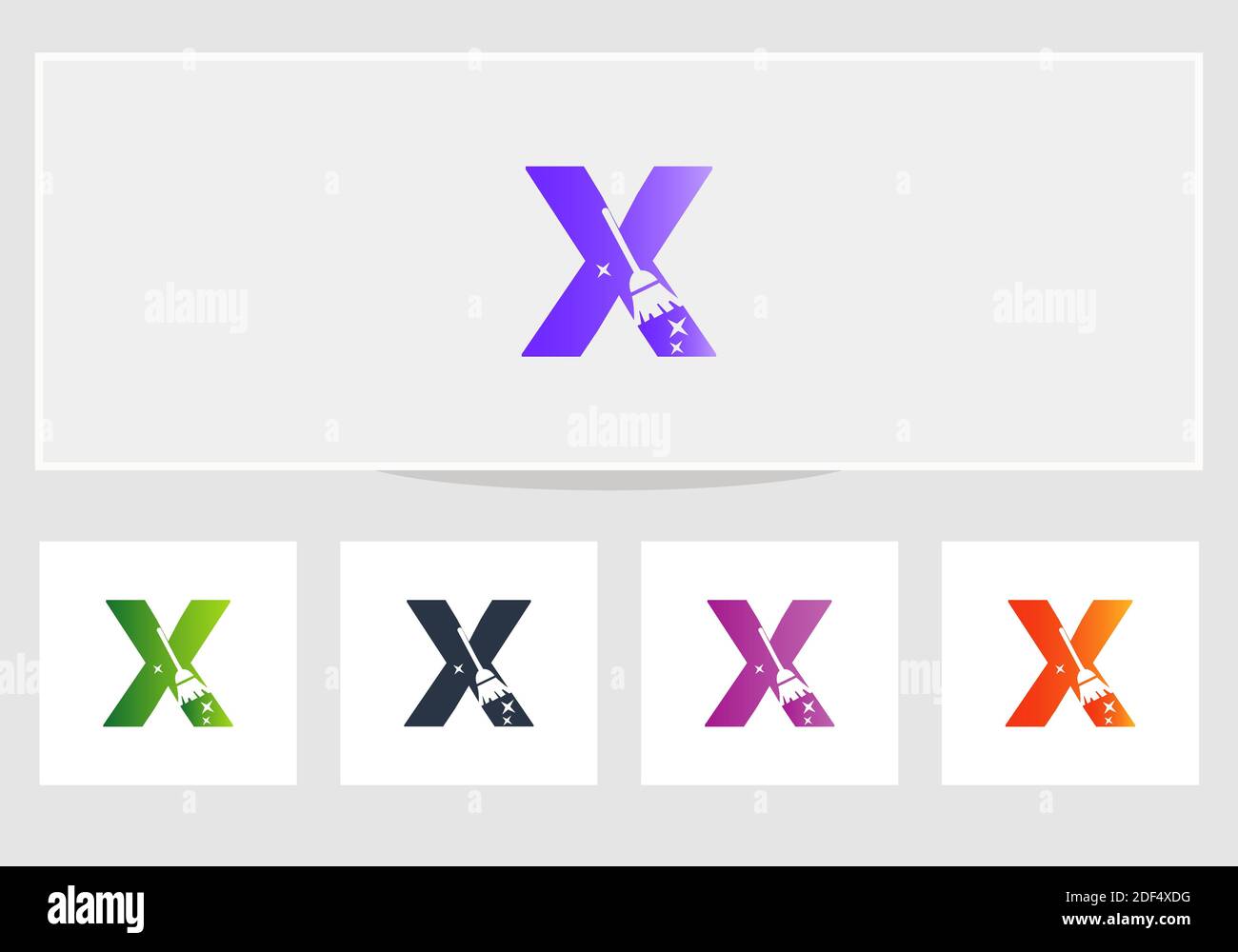 Cleaning Logo On Letter X. Letter X Cleaning And Maid Logo Vector ...