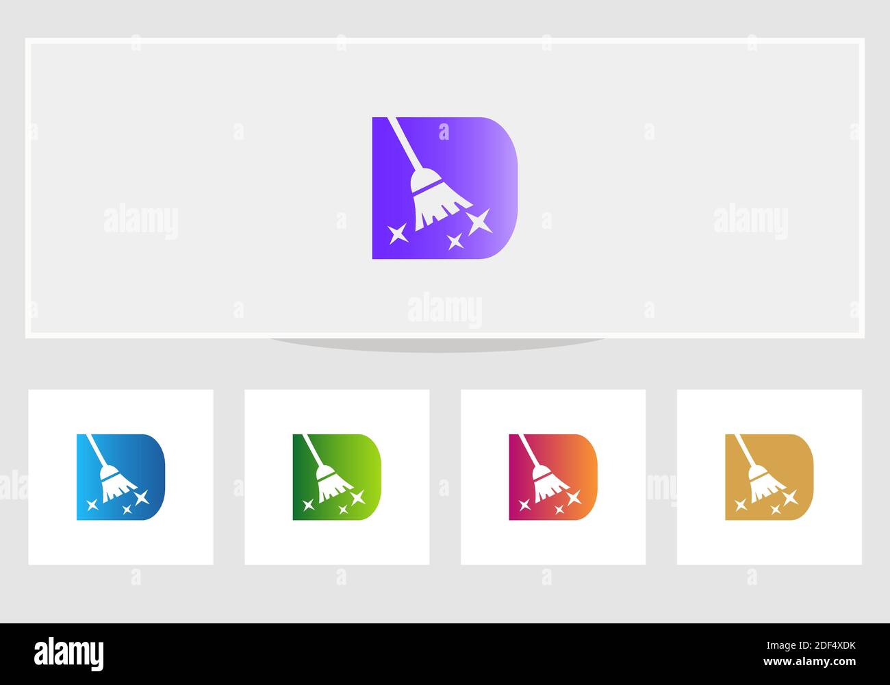 Cleaning Logo On Letter D. Letter D Cleaning And Maid Logo Vector ...