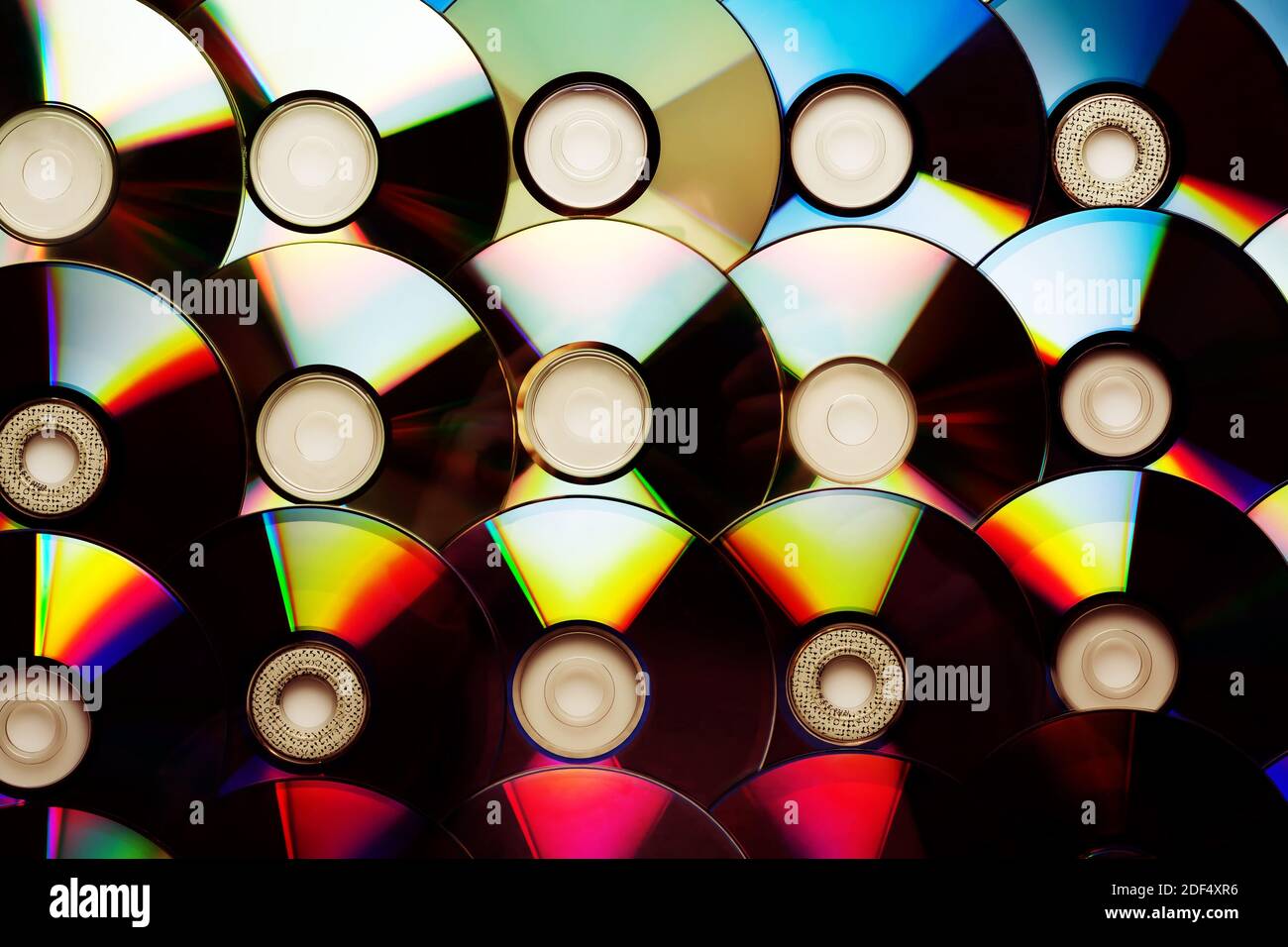 Сd disc background. Compact disk collection decoration Stock Photo - Alamy