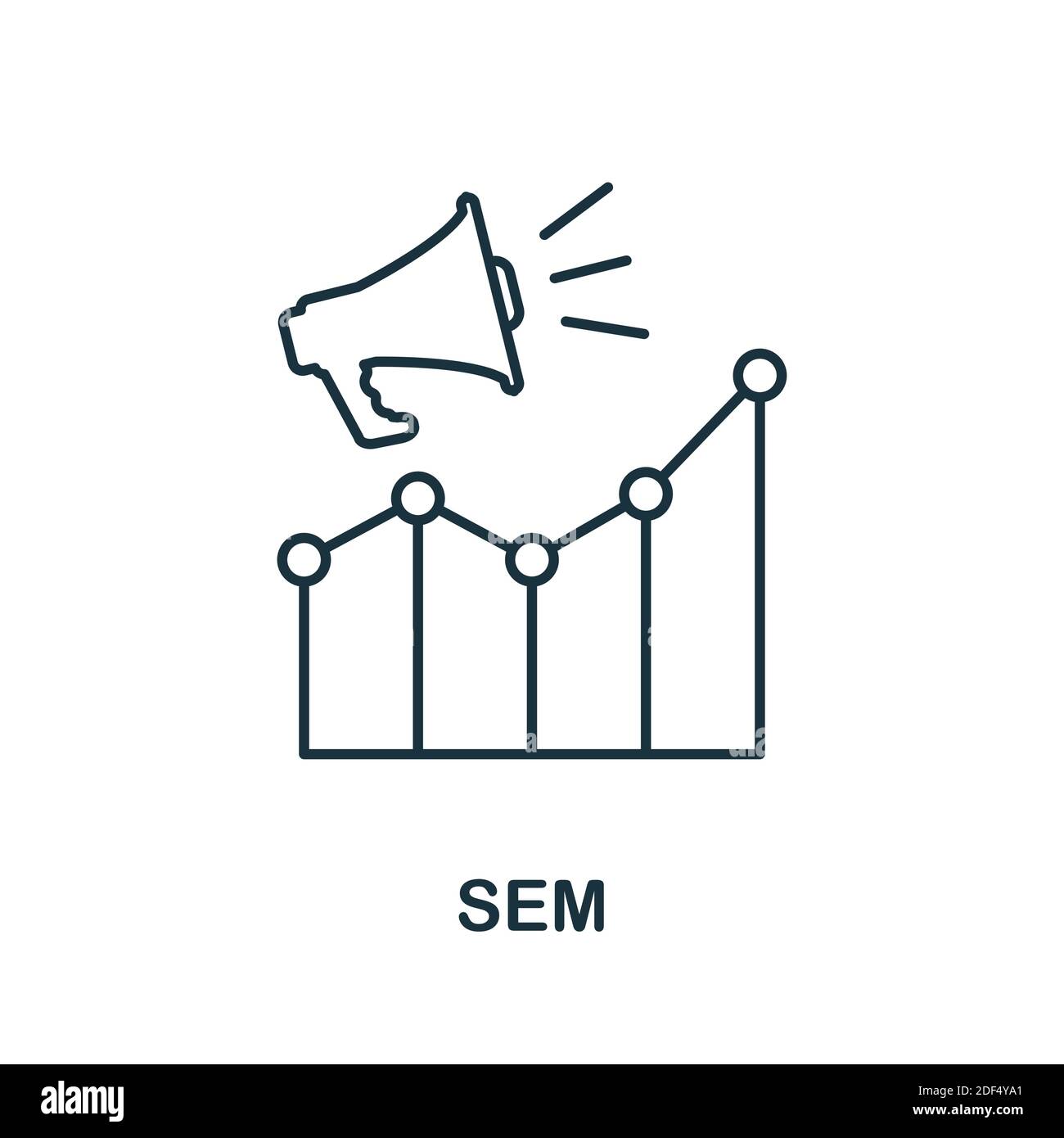 Sem icon. Line style element from community management collection. Thin ...
