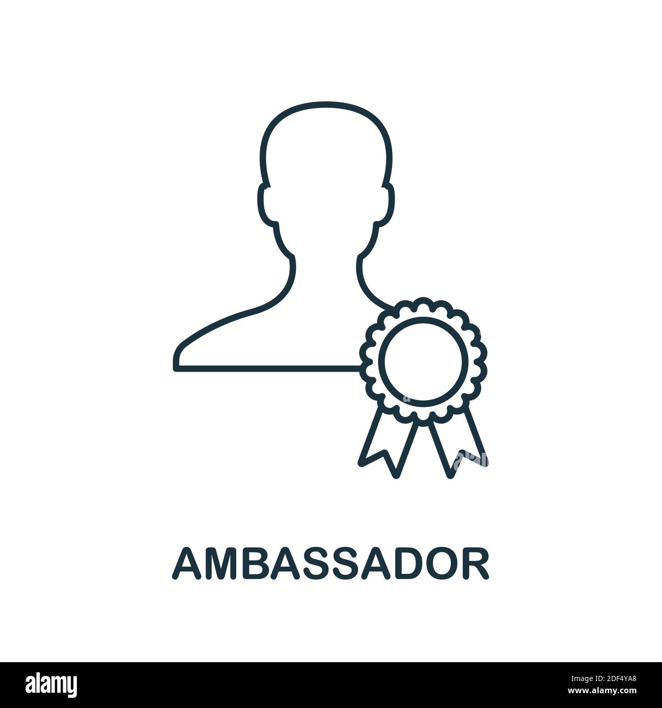 Ambassador icon. Line style element from community management ... Ambassador icon. Line style element from community management ...