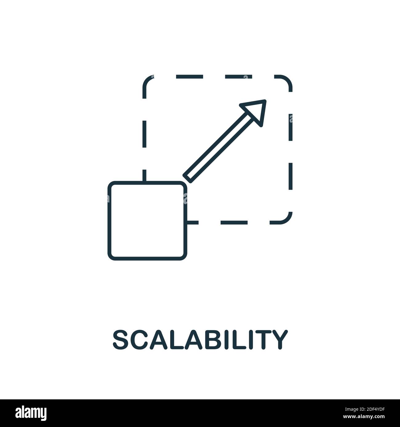 Scalability icon. Line style element from community management ... Scalability icon. Line style element from community management ...