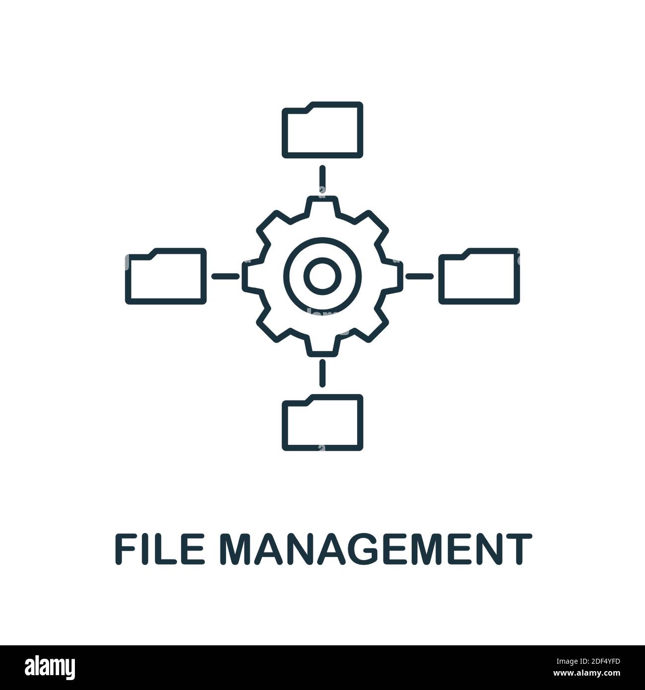 File Management icon. Line style element from data organization ...