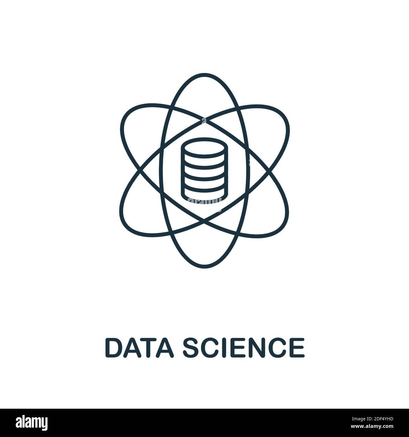Data Science icon. Line style element from data organization collection ... Data Science icon. Line style element from data organization collection ...