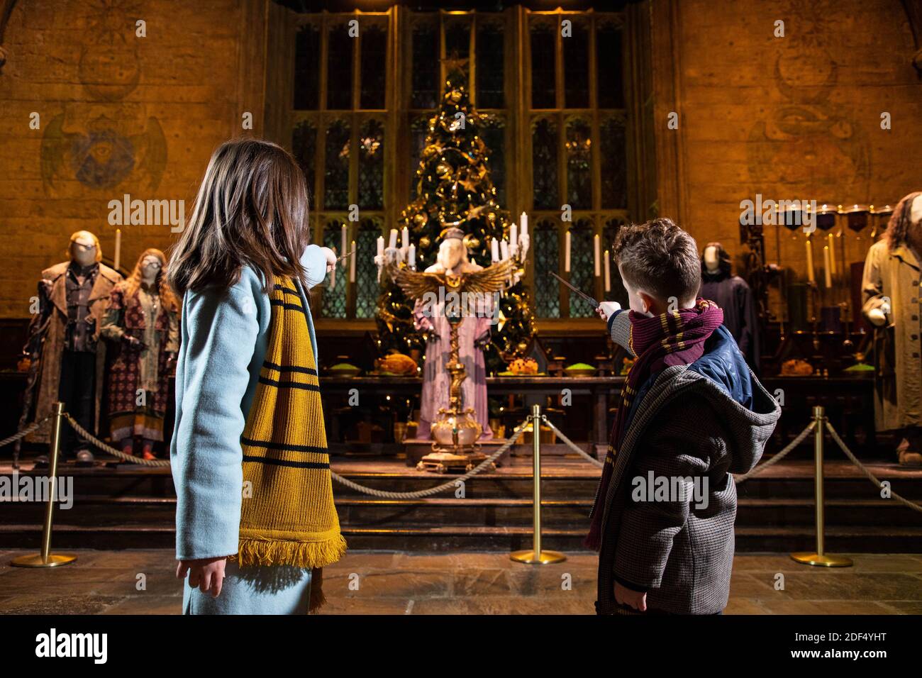EDITORIAL USE ONLY Two children admire the seasonal feast in The Great ...