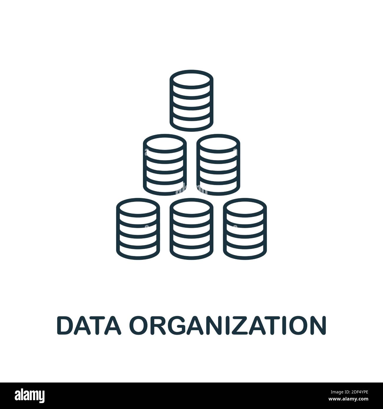 Data Organization Icon Line Style Element From Data Organization Collection Thin Data