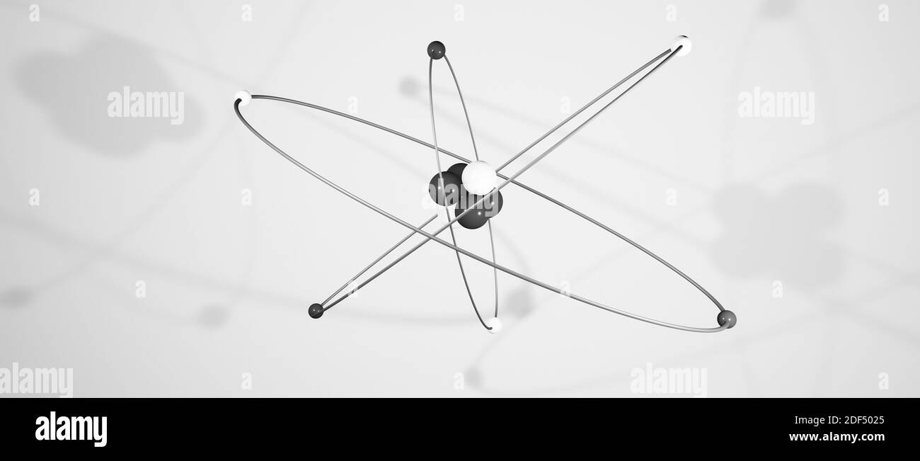 3d model nucleus atom protons hi-res stock photography and images - Alamy