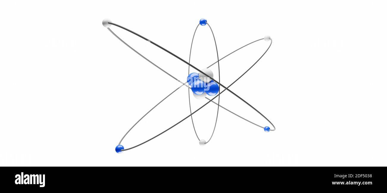 3d model nucleus atom protons hi-res stock photography and images - Alamy
