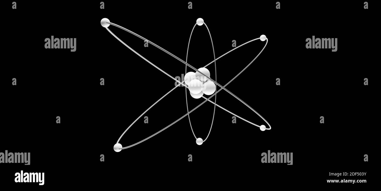 Nuclear model of the atom Black and White Stock Photos & Images - Alamy