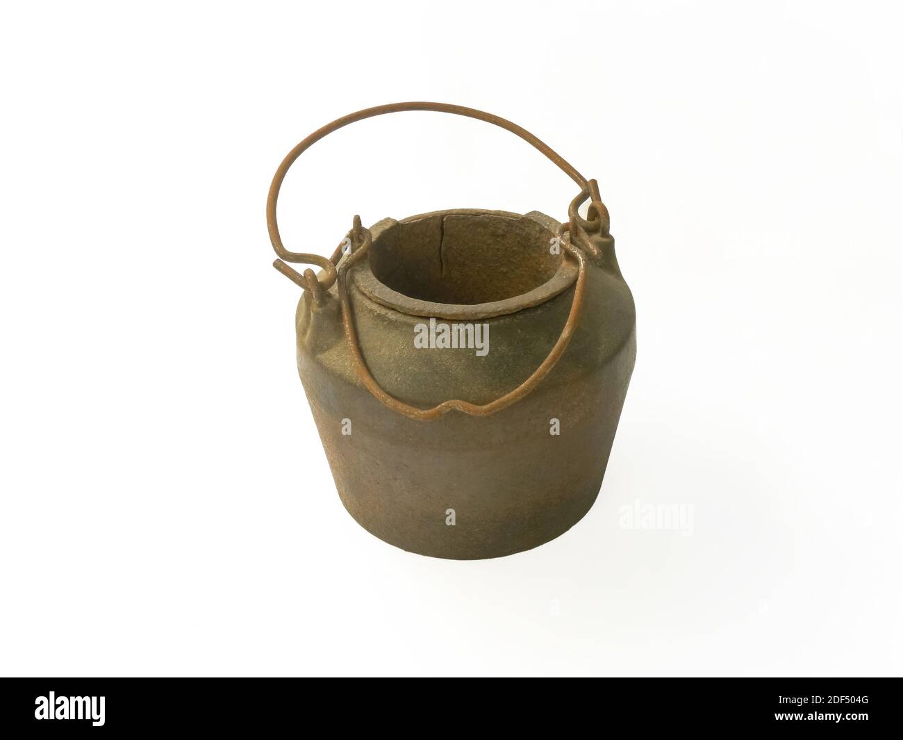 Rusty cast iron glue pot. Old carpenter tool to prepare hide glue. The ...