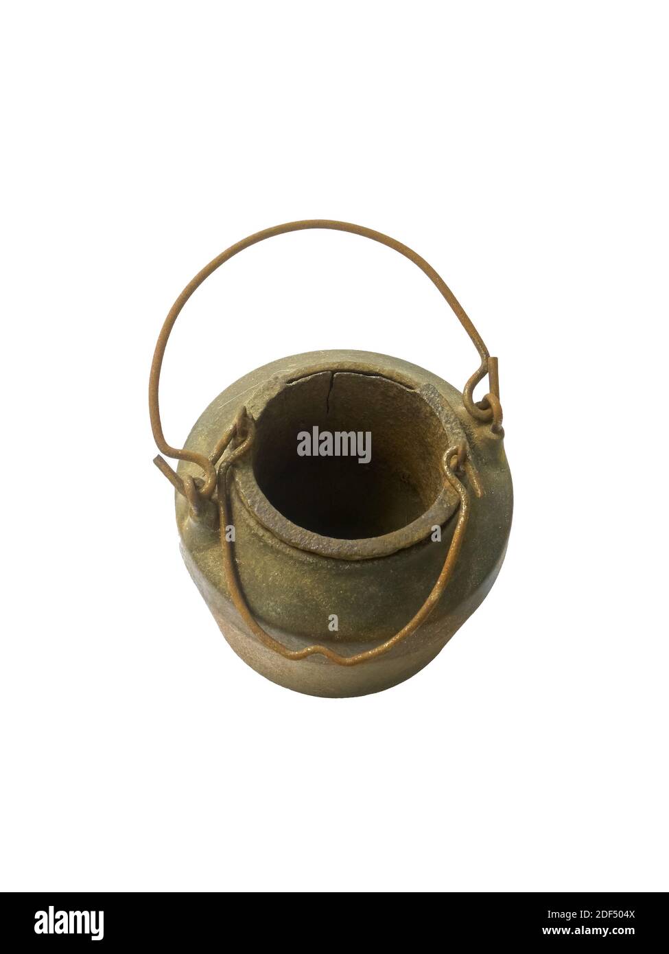 Rusty cast iron glue pot. Old carpenter tool to prepare hide glue. The ...