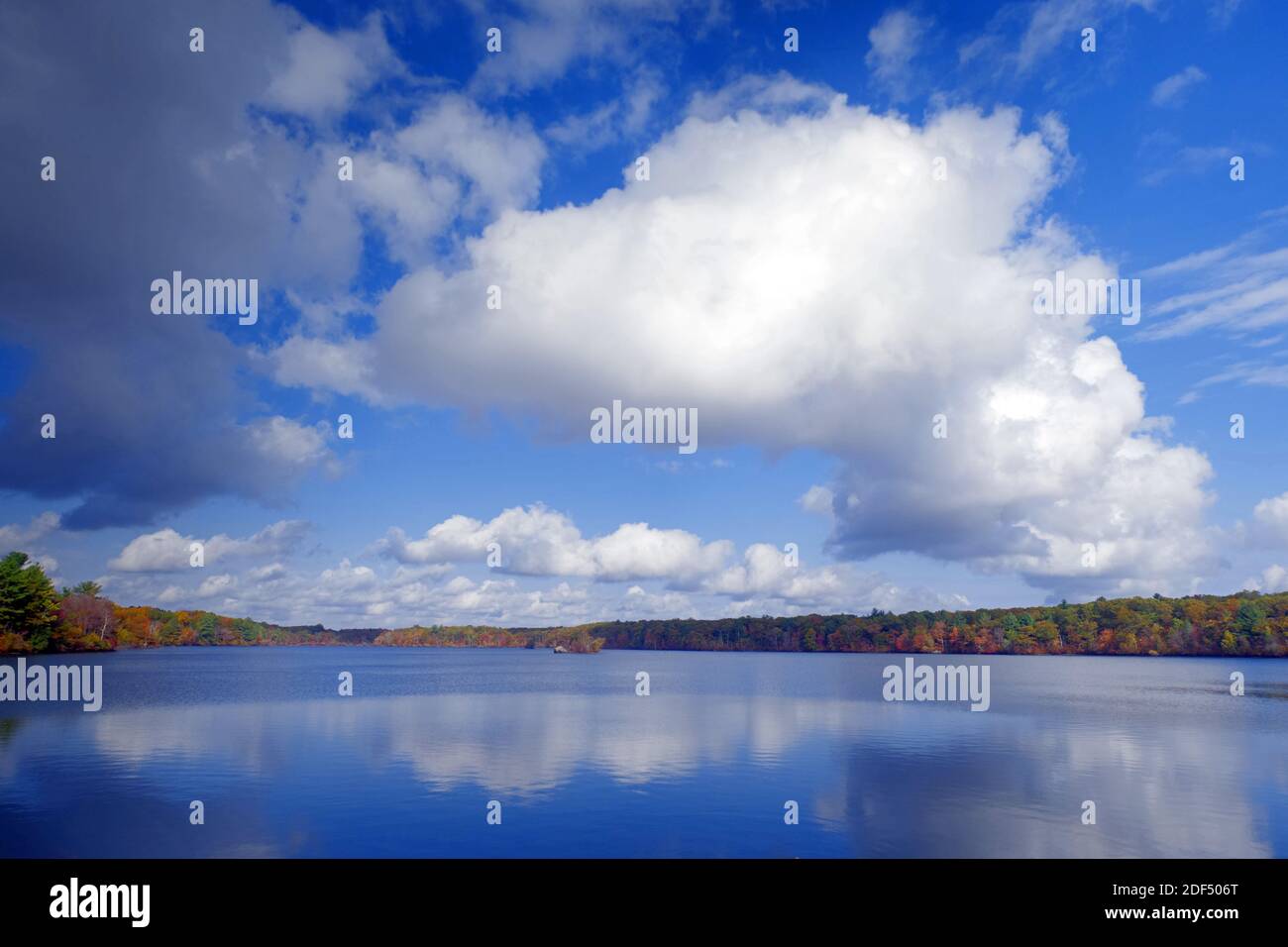 Big Cloud over Lake Stock Photo - Alamy
