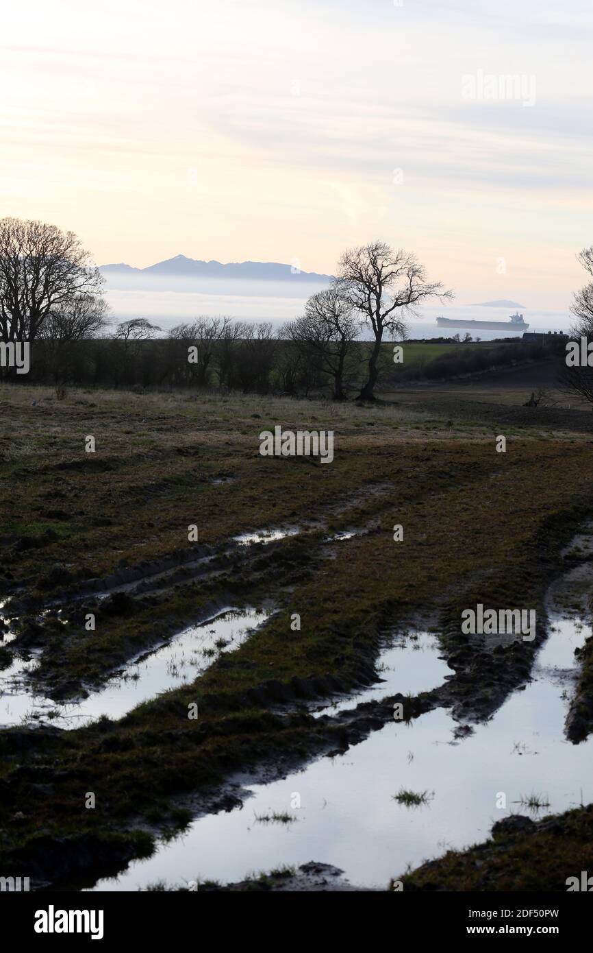Bulk carriers tankers anchored in Ayr Bay, Firth of Clyde, Ayrshire ...