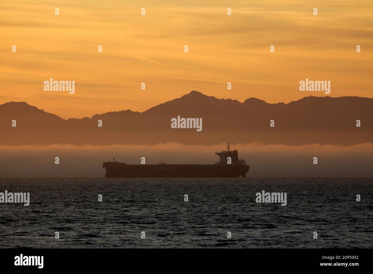Bulk carriers tankers anchored in Ayr Bay, Firth of Clyde, Ayrshire ...