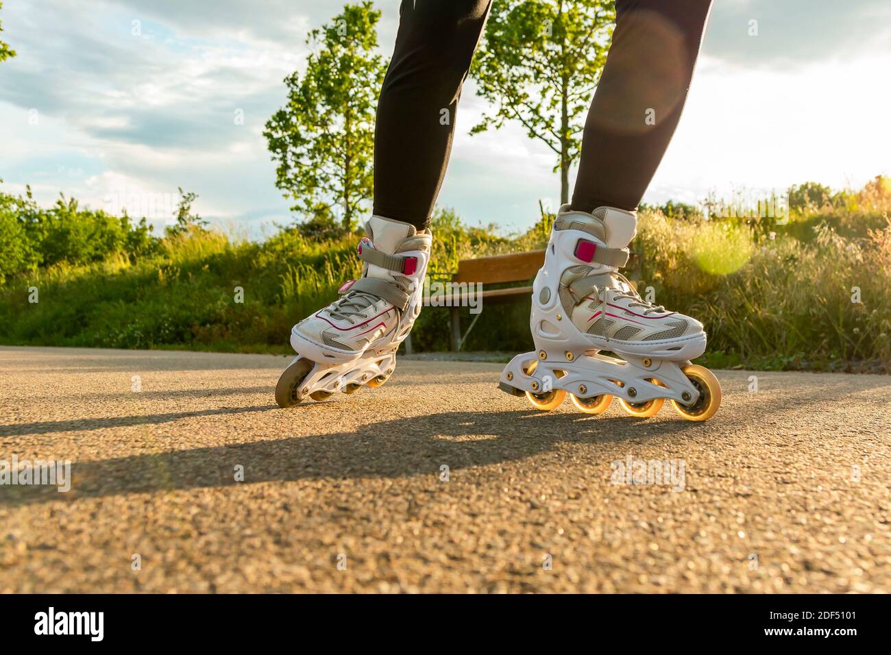 Inline skating rollerblading woman hi-res stock photography and images ...