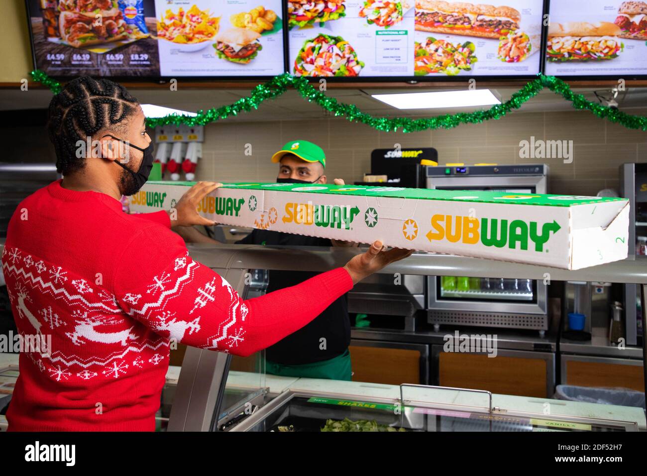 Subway christmas menu hi-res stock photography and images - Alamy