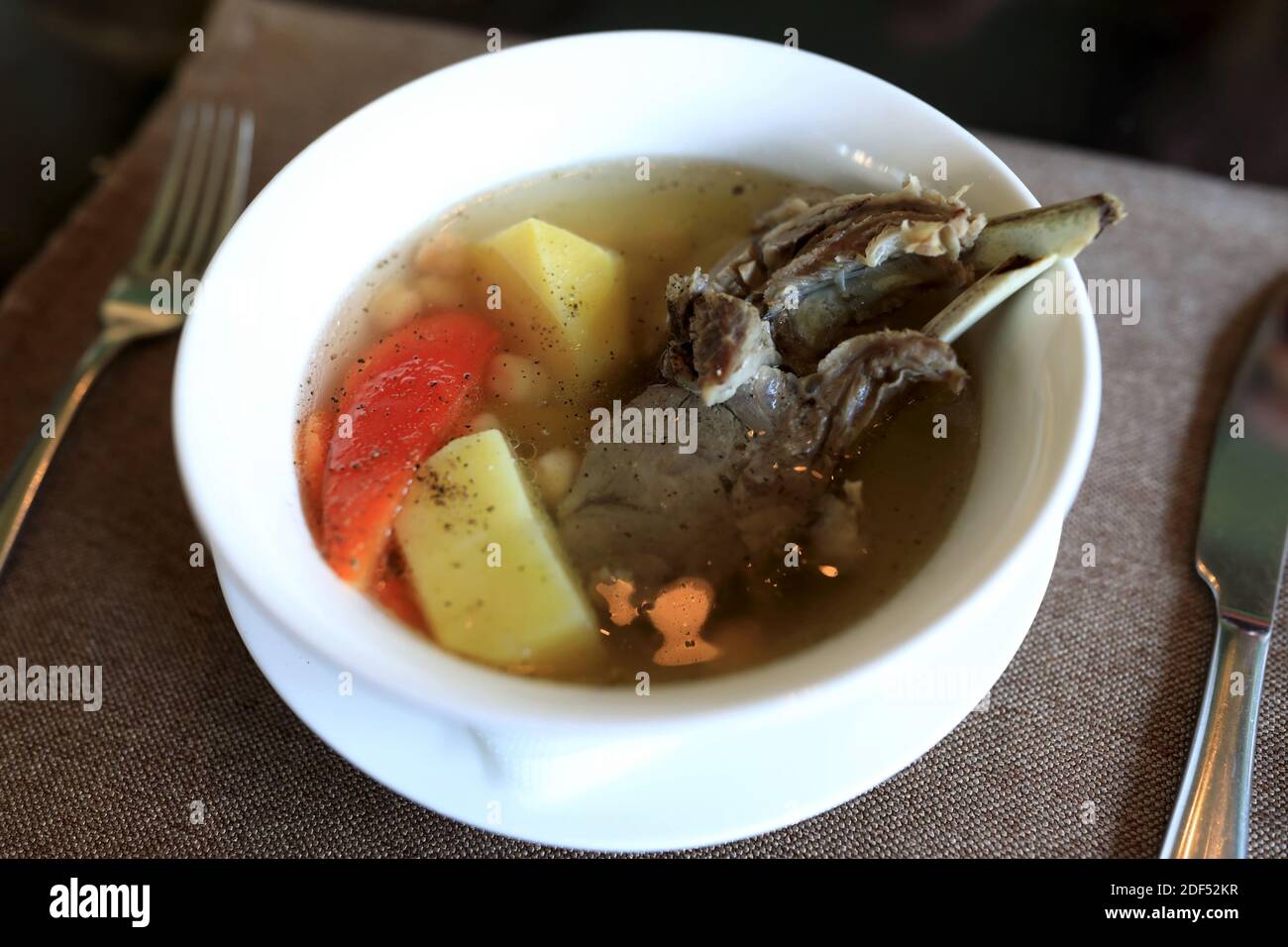 Shurpa uzbek cuisine lamb soup hi-res stock photography and images - Alamy