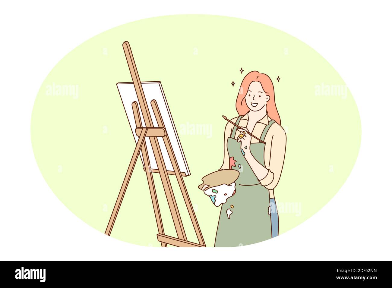 Artwork, creative professions, occupation concept Stock Vector Image ...