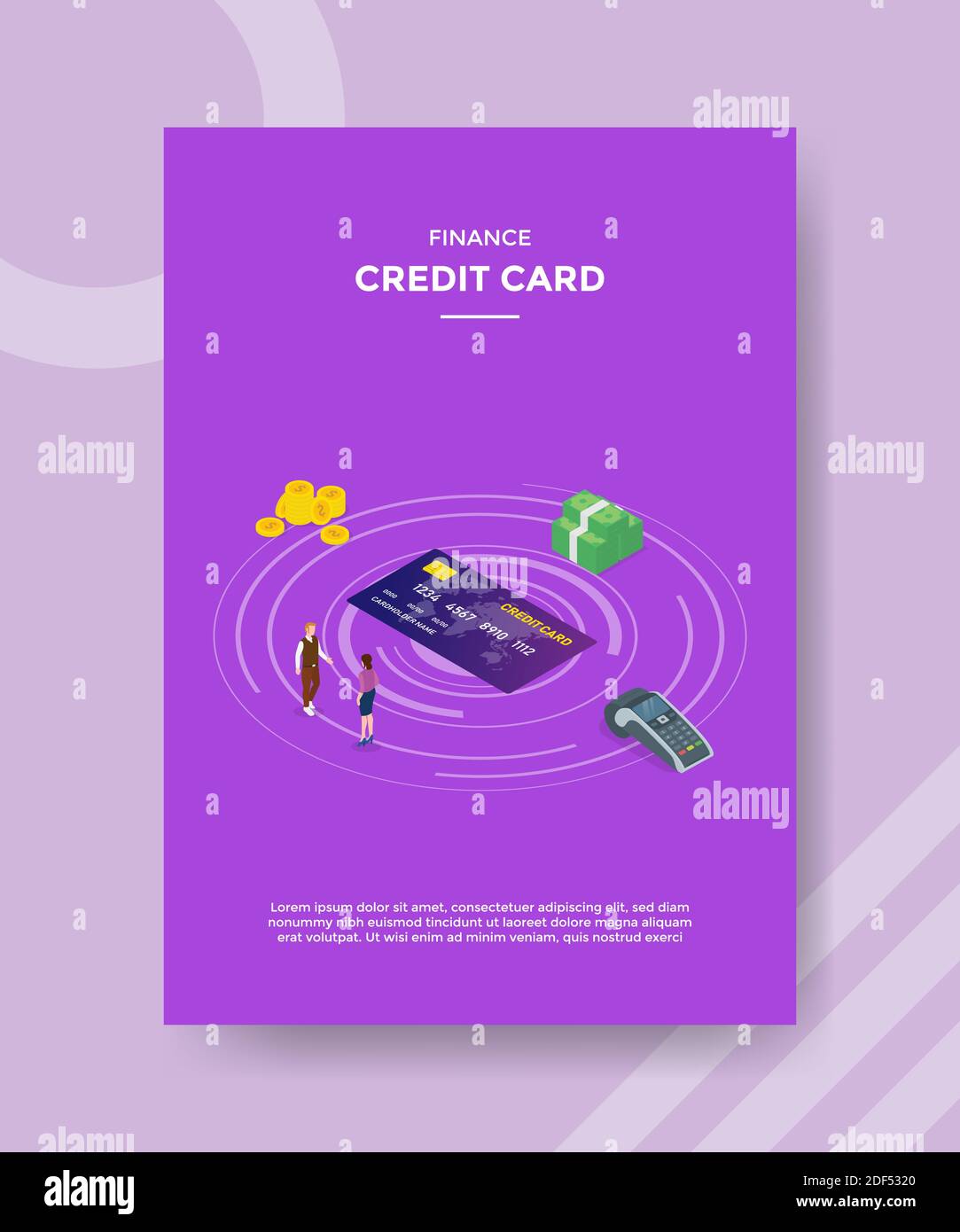 finance credit card people standing around credit card money nfc coin ...