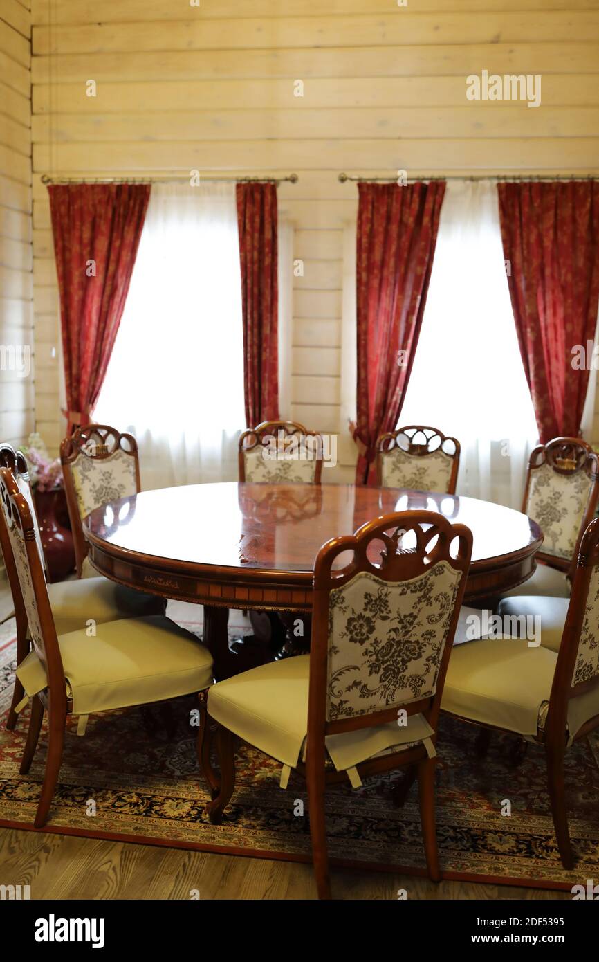 Details of round dining table in Chinese restaurant Stock Photo - Alamy