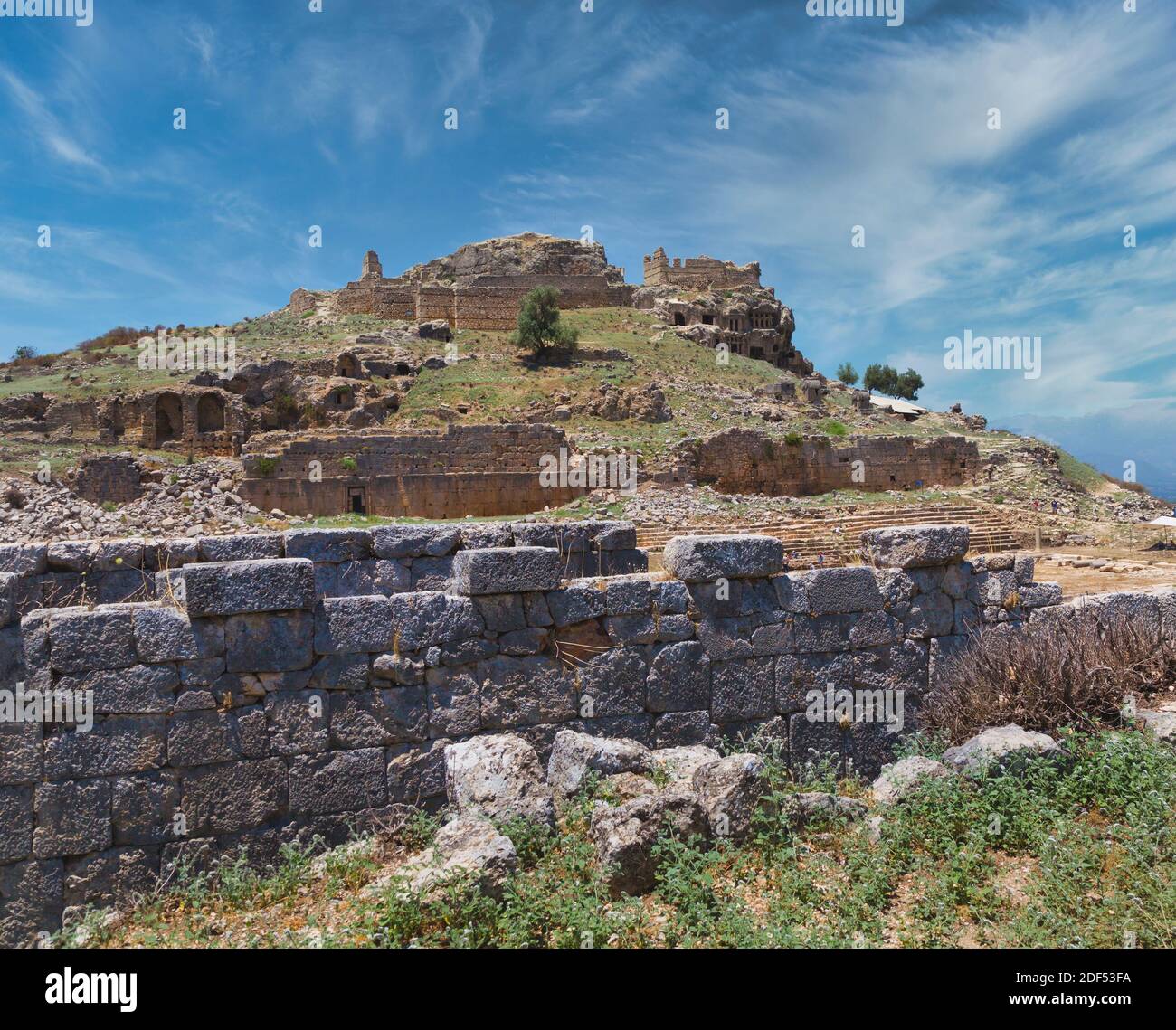 The Acropolis of the ancient Lycian city of Tlos, Antalya Province ...