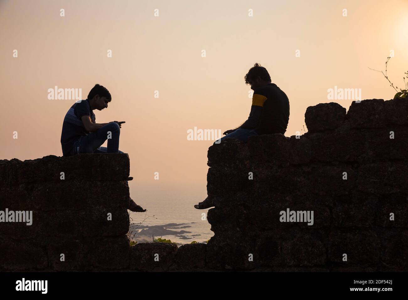 India, Goa, Vagator, Chapora Fort Stock Photo - Alamy
