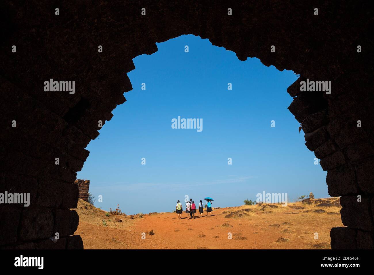 India, Goa, Vagator, Chapora Fort Stock Photo - Alamy