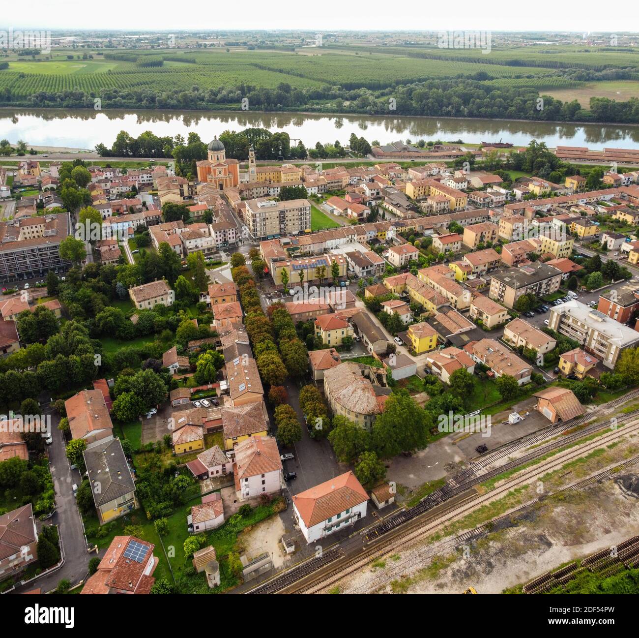 Aerial view of Boretto town, Reggio Emilia, italy Stock Photo - Alamy
