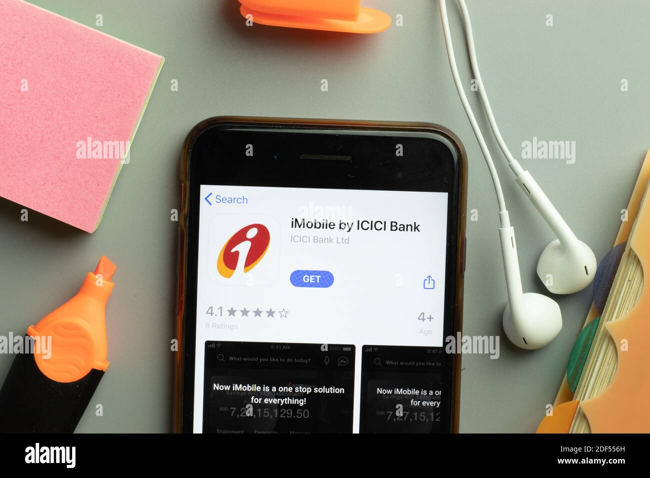 New York, USA - 1 December 2020: iMobile by ICICI Bank mobile app icon ...