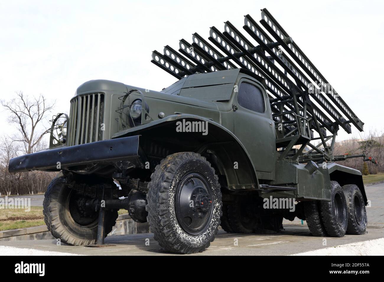 Soviet rocket artillery combat vehicle BM-13, Yerevan, Armenia Stock ...
