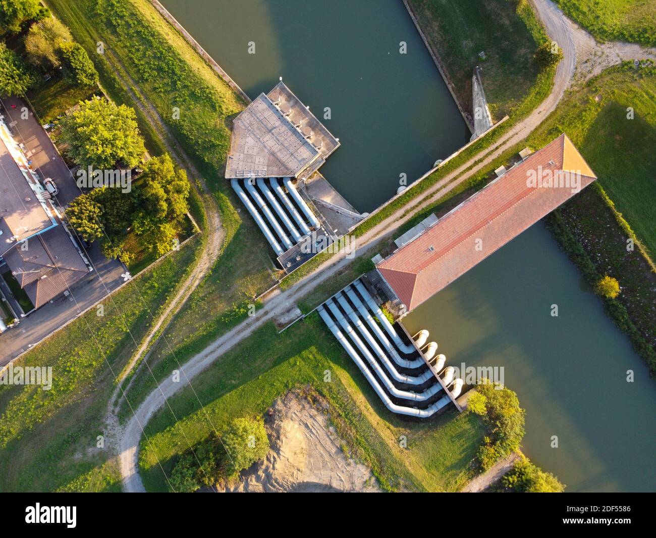 Aerial view of Boretto town, Reggio Emilia, italy Stock Photo - Alamy