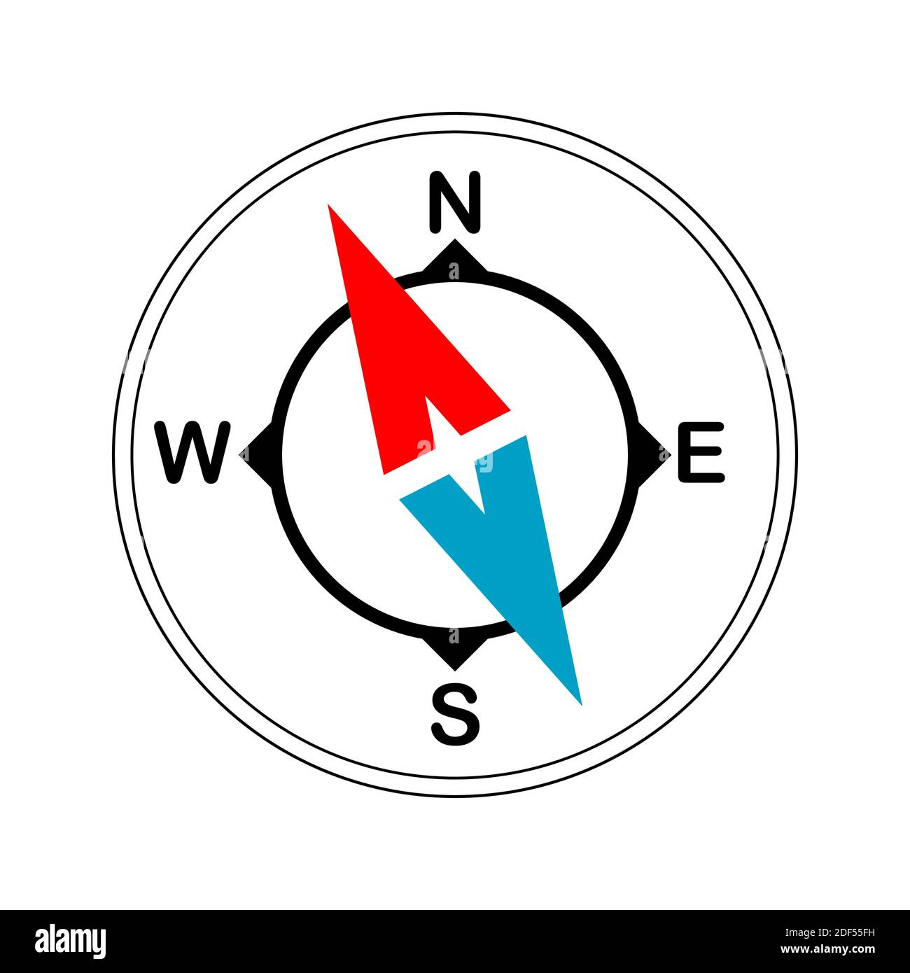 Icons Compass isolated on white background. Vector illustration with ...