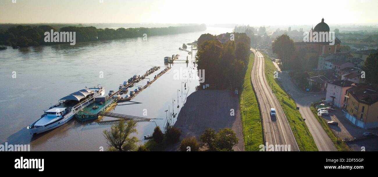 Aerial view of Boretto town, Reggio Emilia, italy Stock Photo - Alamy