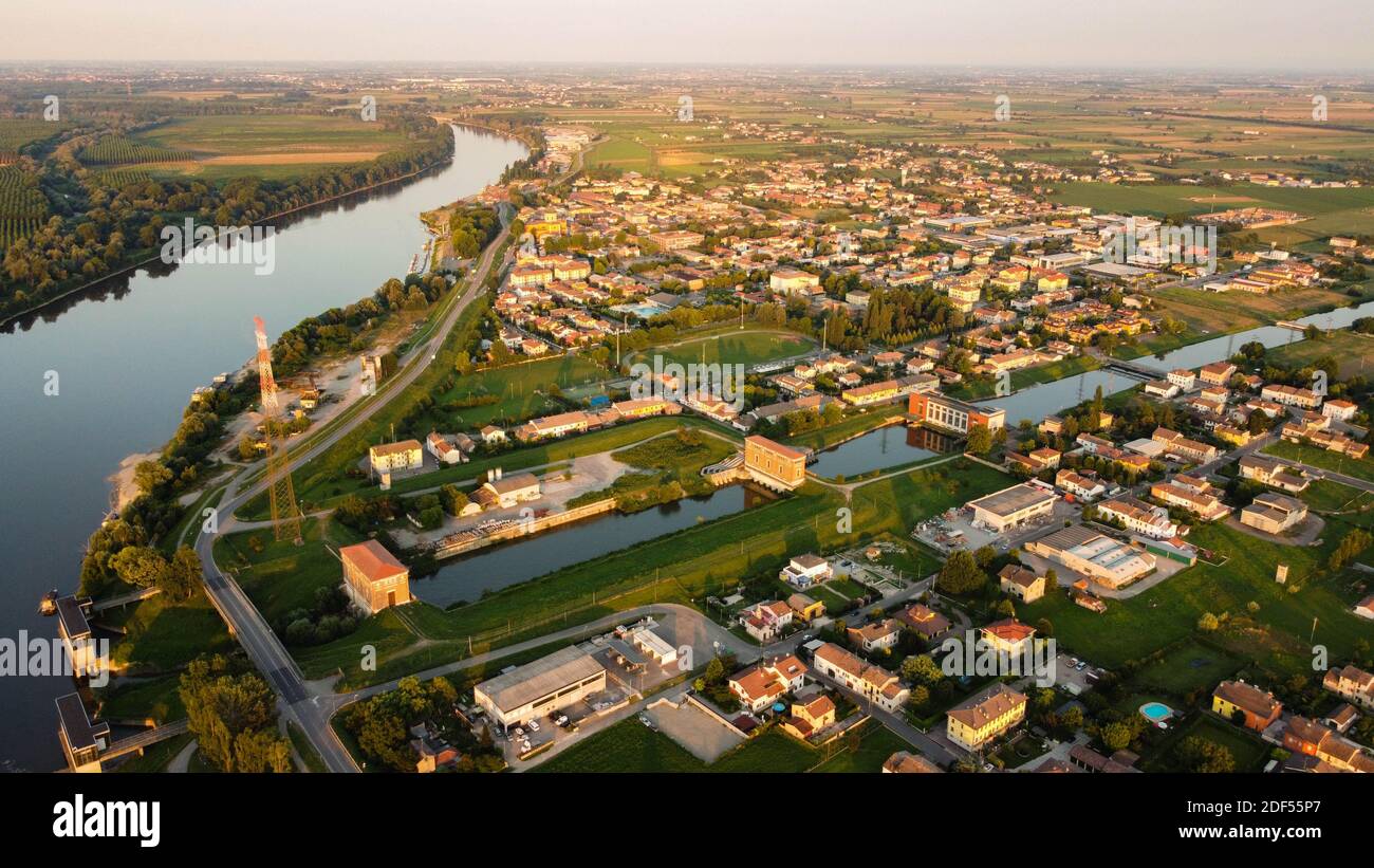 Aerial view of Boretto town, Reggio Emilia, italy Stock Photo - Alamy