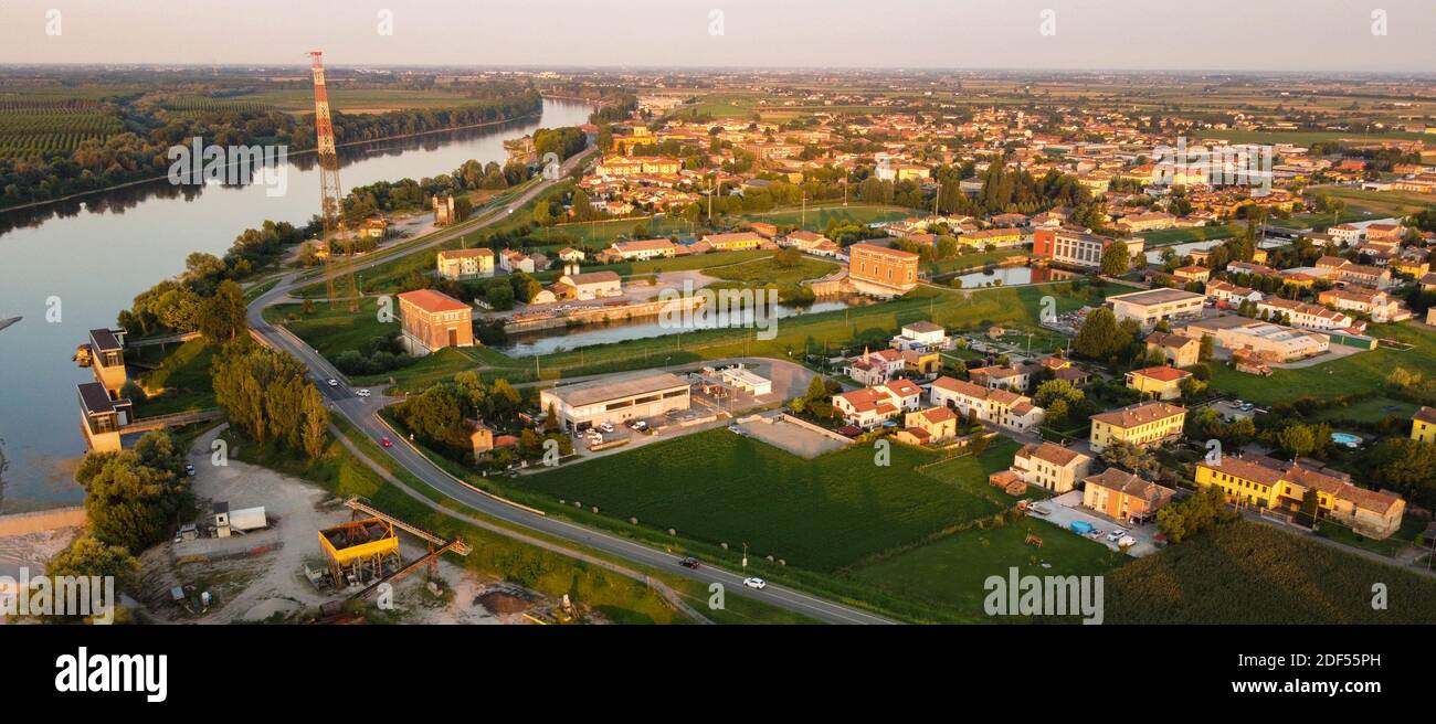 Aerial view of Boretto town, Reggio Emilia, italy Stock Photo - Alamy