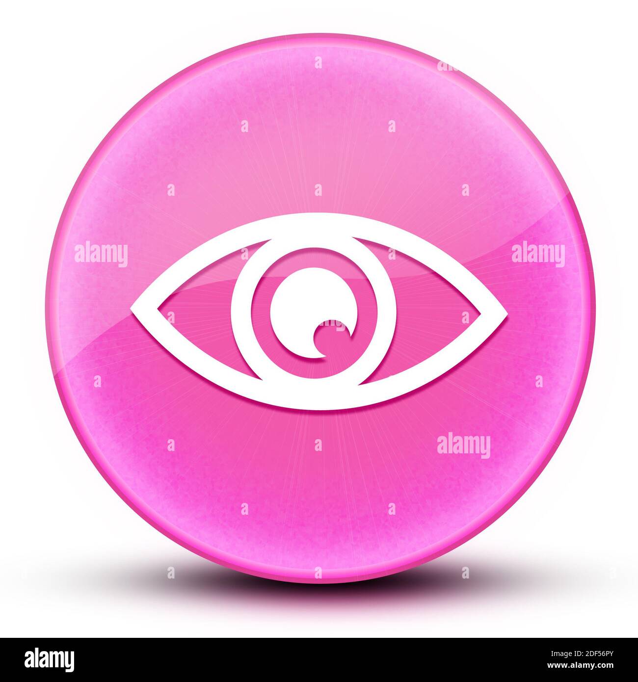 Eye eyeball glossy elegant pink round button abstract illustration ...