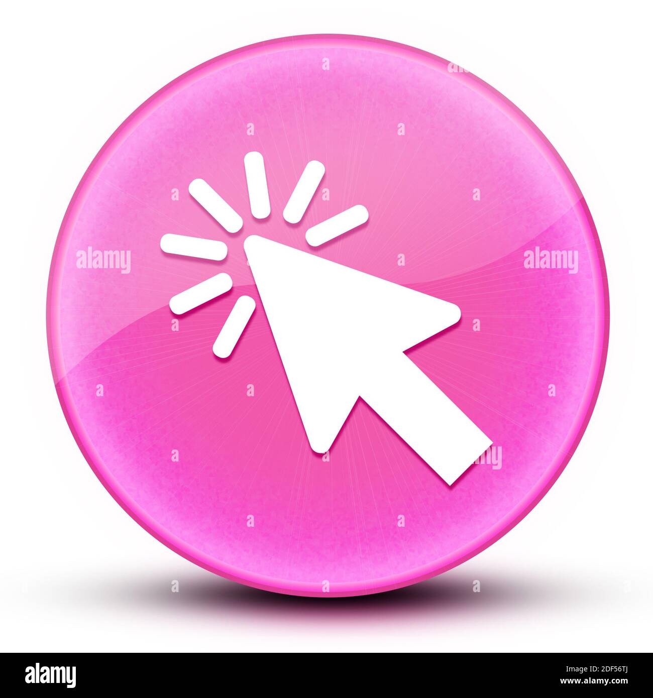 Cursor eyeball glossy elegant pink round button abstract illustration ...