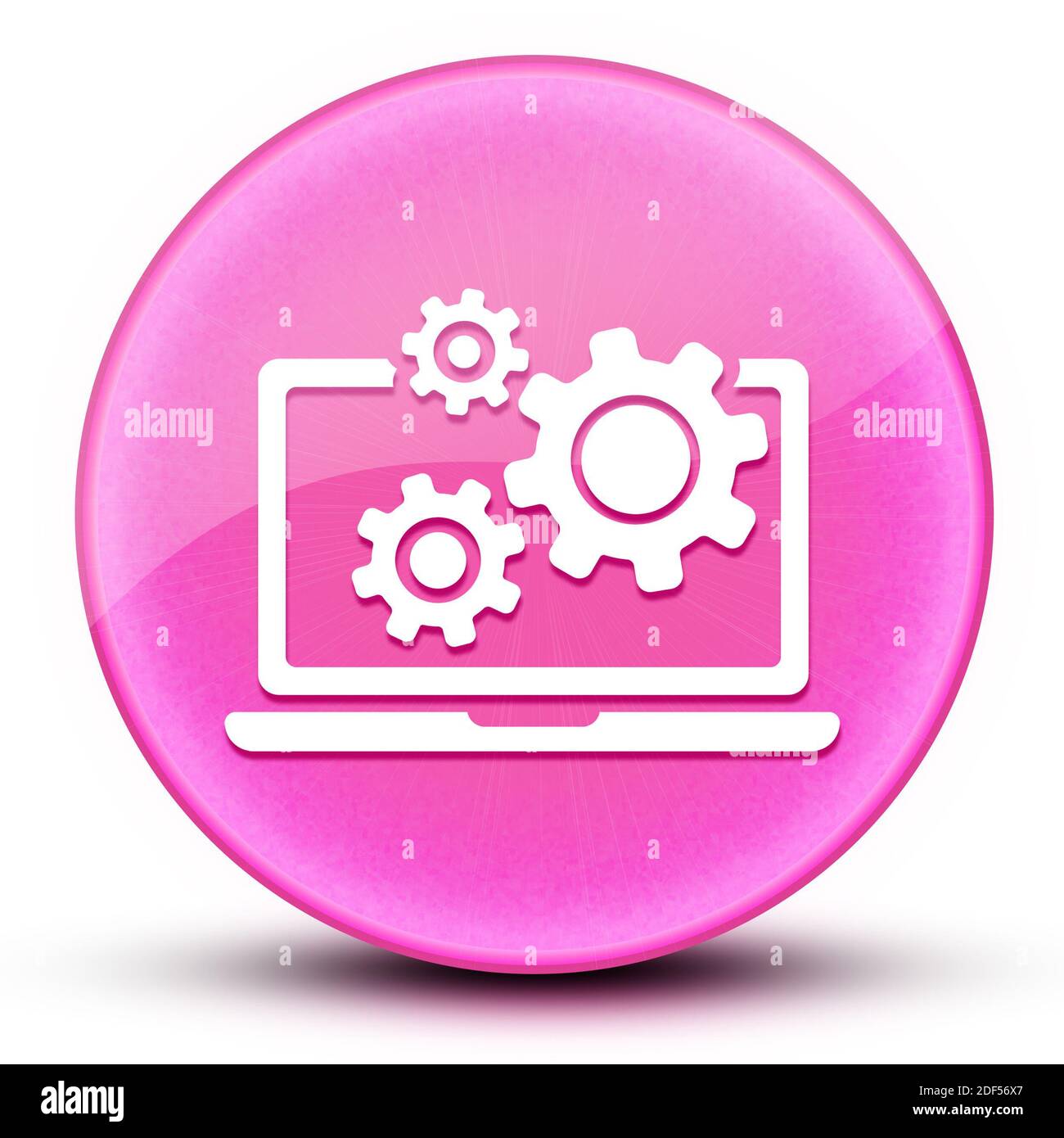 Icon pink laptop computer hi-res stock photography and images - Alamy