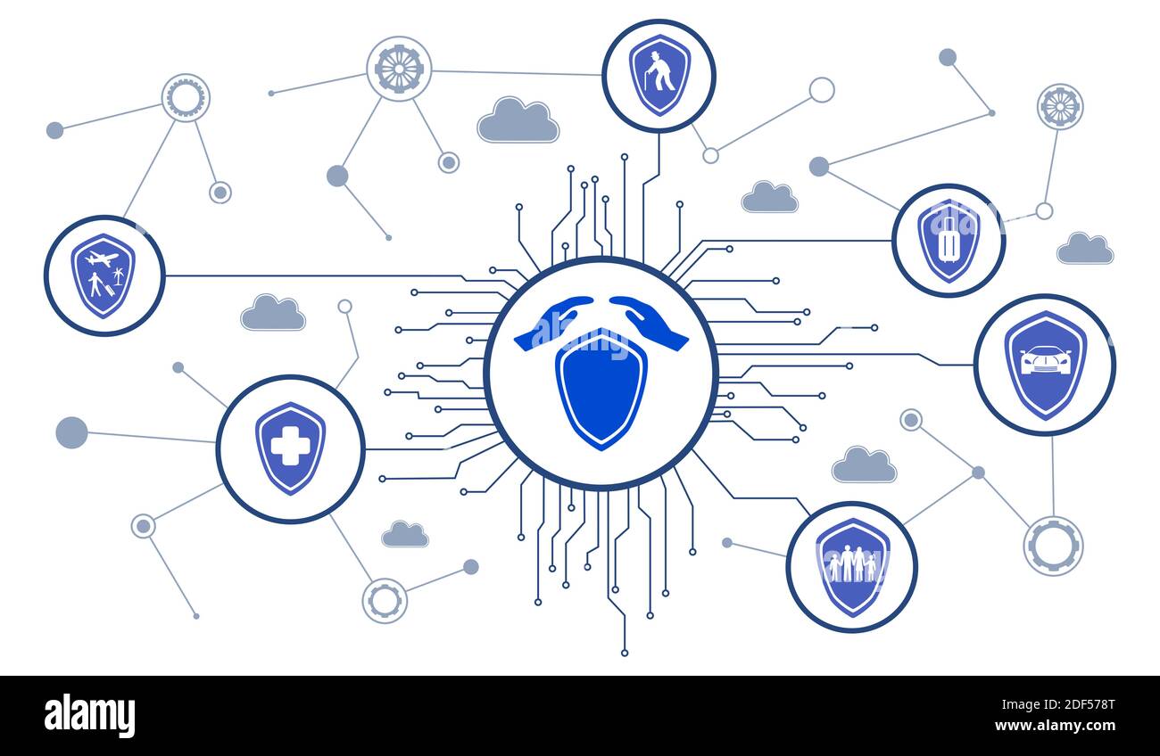 Home insurance icons Cut Out Stock Images & Pictures - Alamy