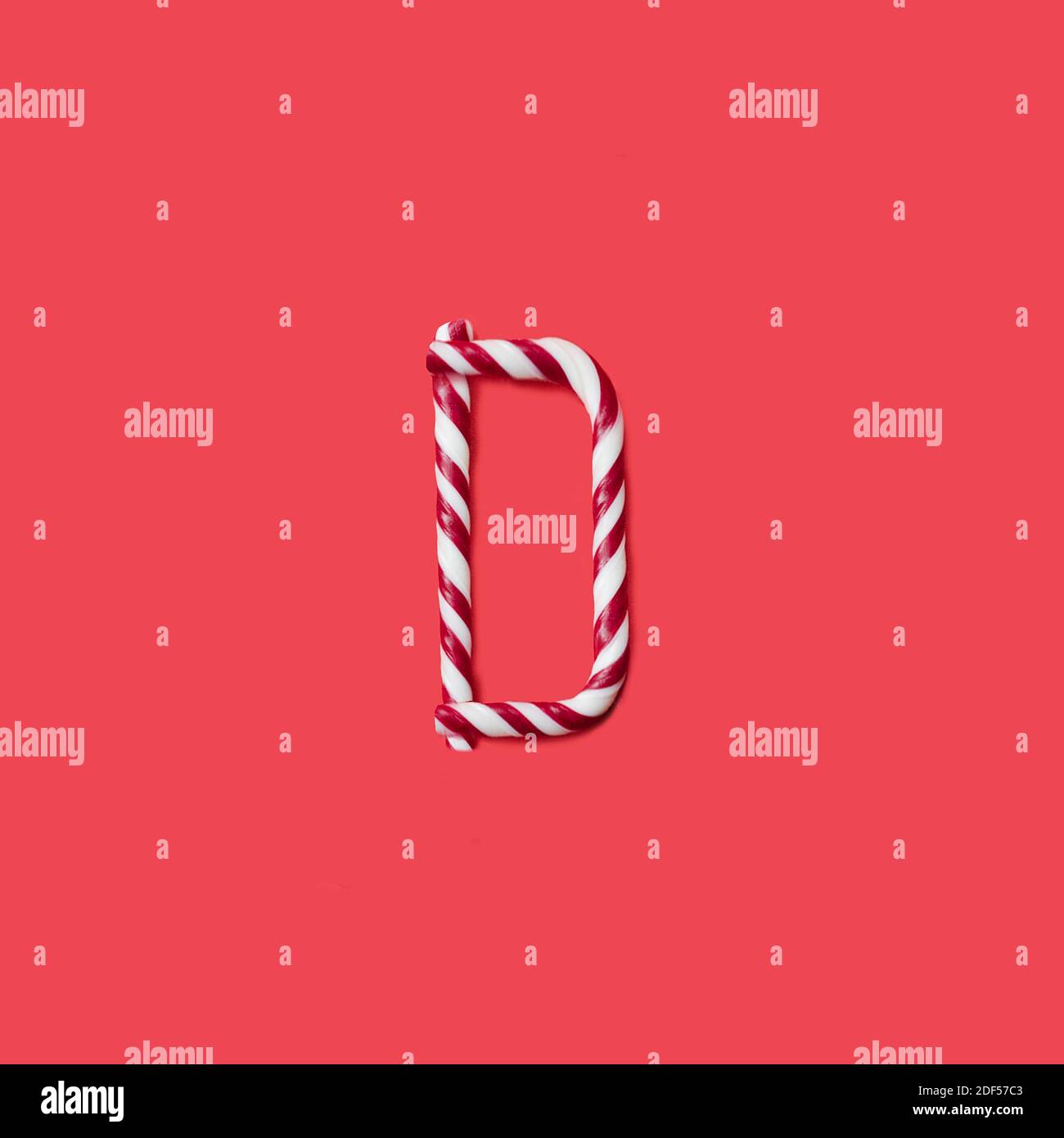 Caps candy and sugar font. Letter D Stock Photo - Alamy