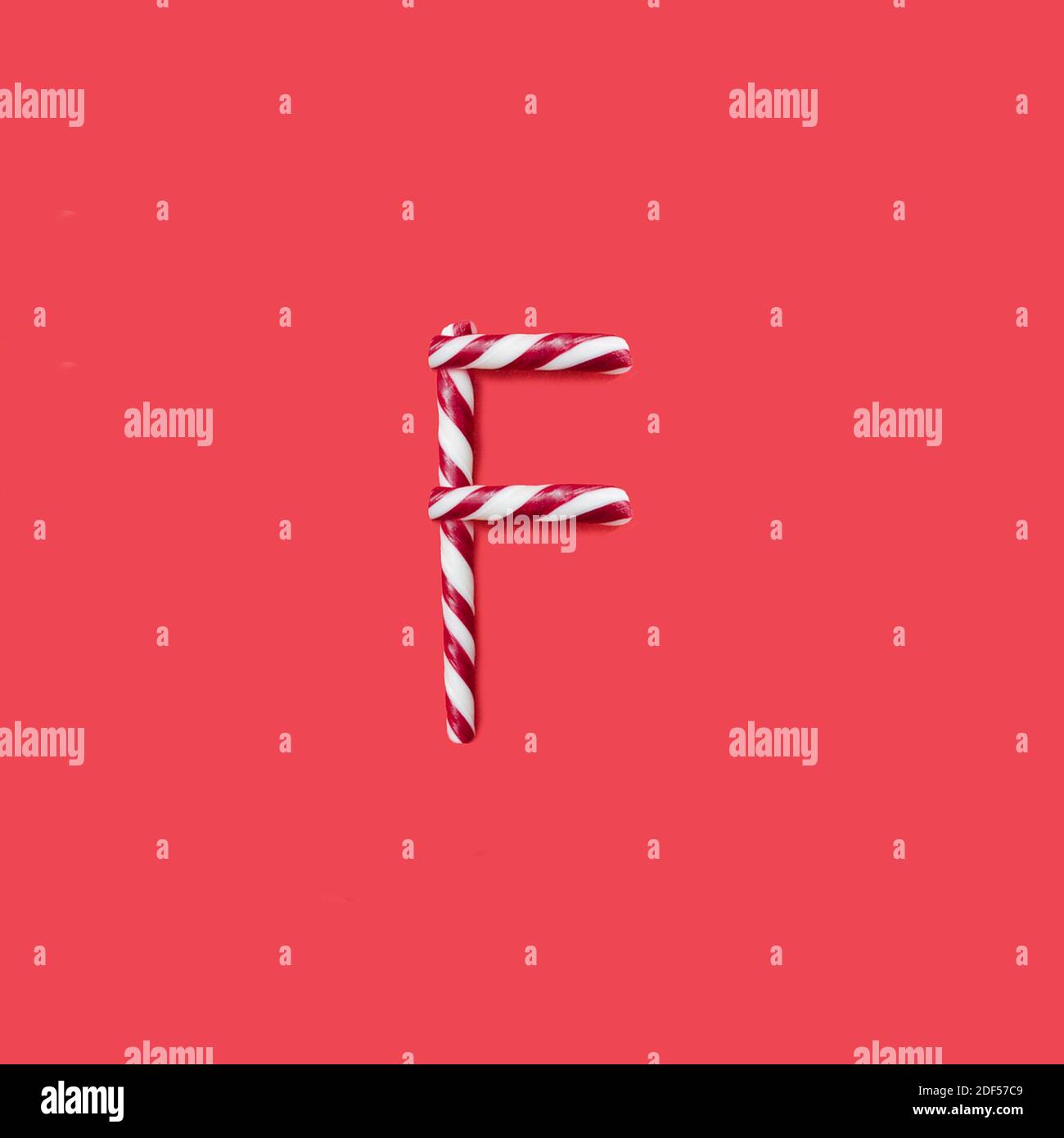 Caps candy and sugar font. Letter F Stock Photo - Alamy