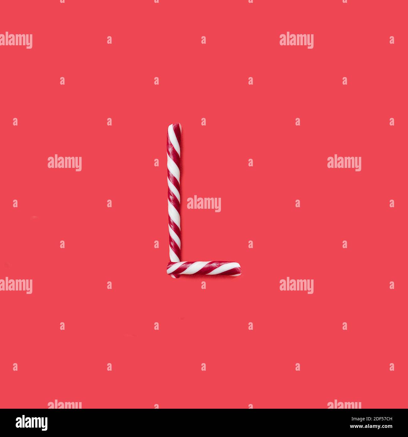 Caps candy and sugar font. Letter L Stock Photo - Alamy