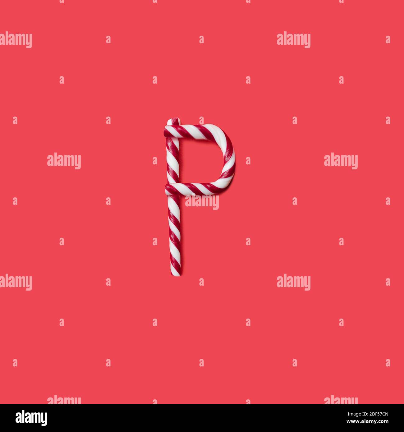 Caps candy and sugar font. Letter P Stock Photo - Alamy