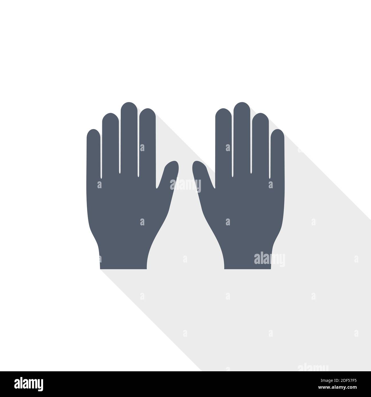 Gloves vector icon, hands protection flat design illustration Stock ...